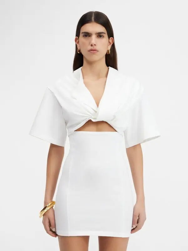 Jacquemus Bahia Cut-out Detail Mini Dress
