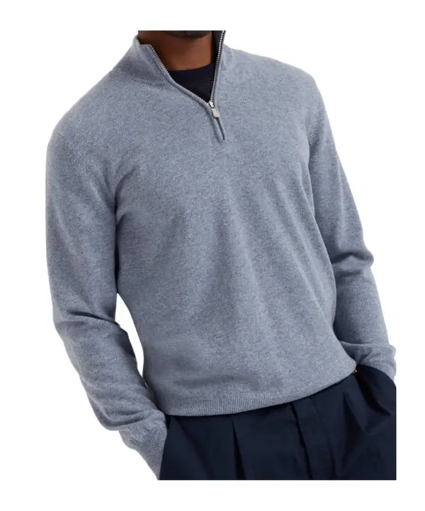 Brunello Cucinelli Funnel-neck Knitted Polo Shirt