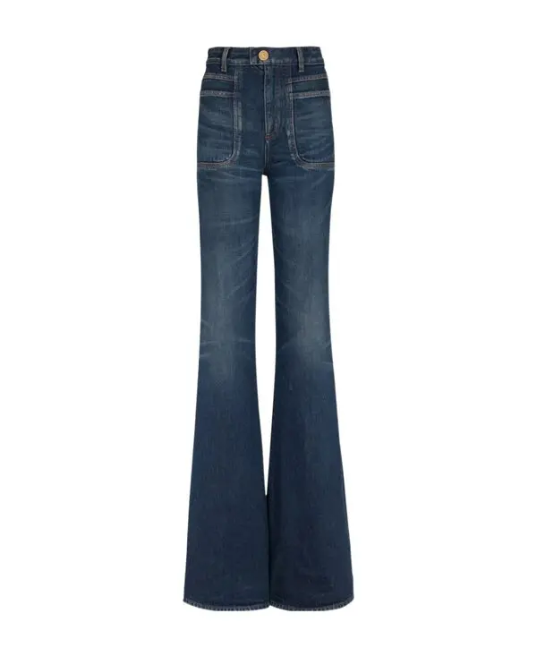 Balmain Belt-looped Flared Jeans
