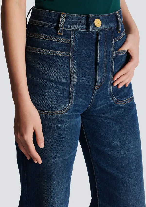 Balmain Belt-looped Flared Jeans