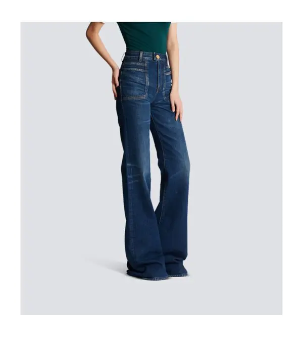 Balmain Belt-looped Flared Jeans