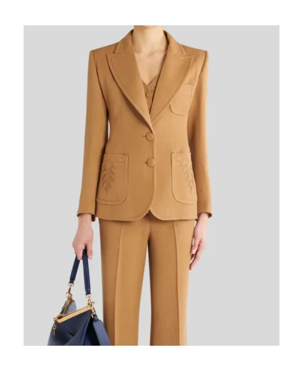 Etro Single Breasted Embroidered Detailed Blazer