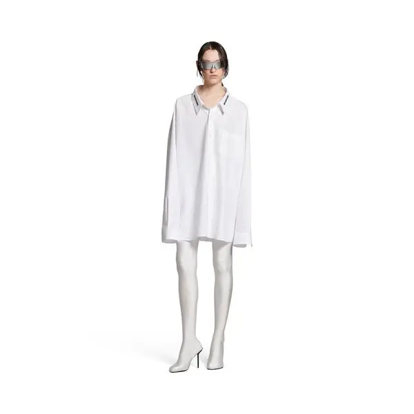 Balenciaga Dropped Neckline Oversized Shirt