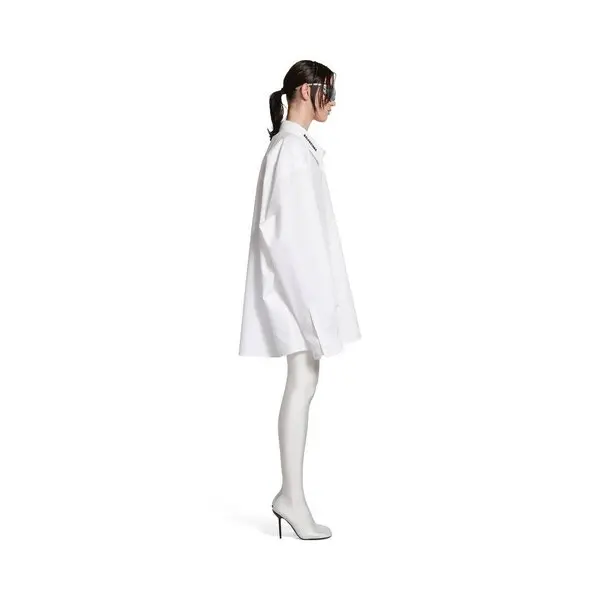 Balenciaga Dropped Neckline Oversized Shirt