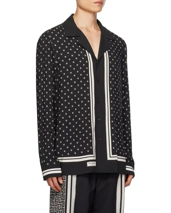 Balmain Monogrammed Scarf-print Shirt