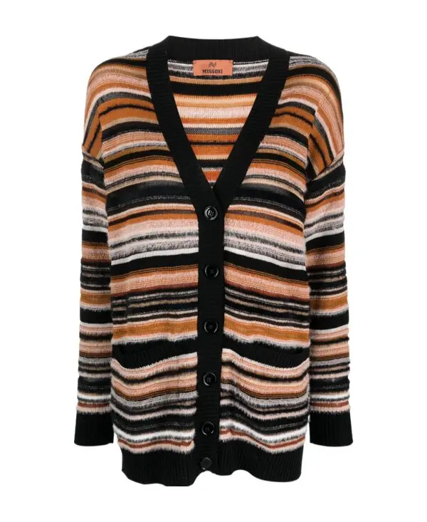 Missoni Striped Crochet-knit Cardigan