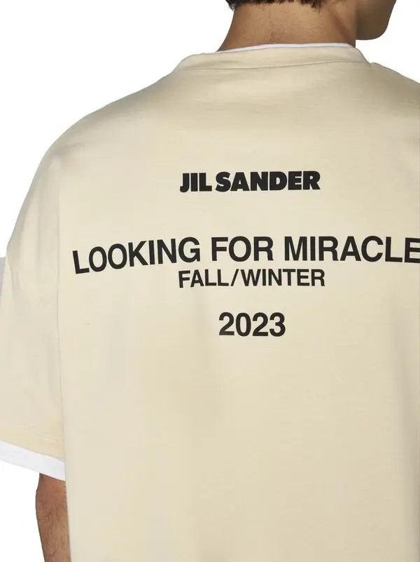 JIL SANDER Logo Printed Crewneck T-shirt