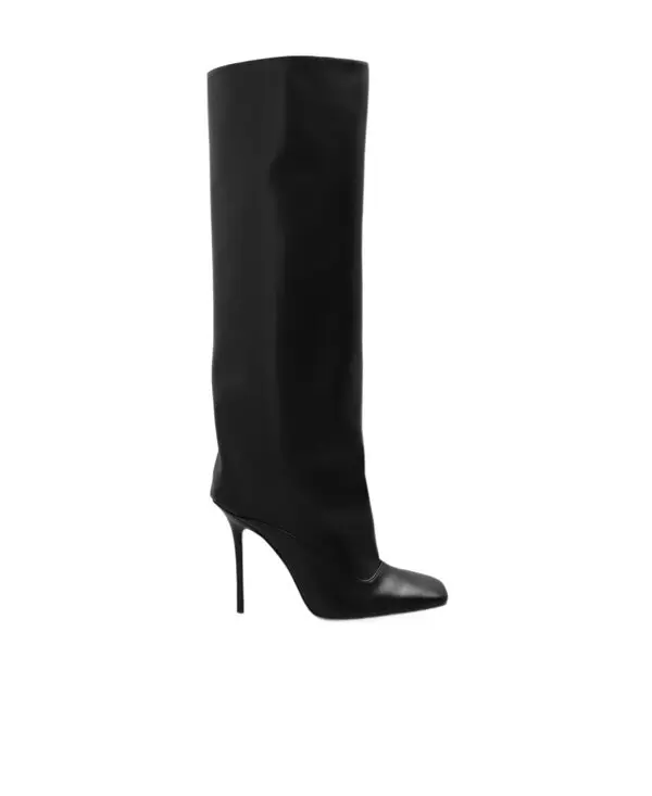 Attico Sienna Square-toe Slip-on Boots - Black
