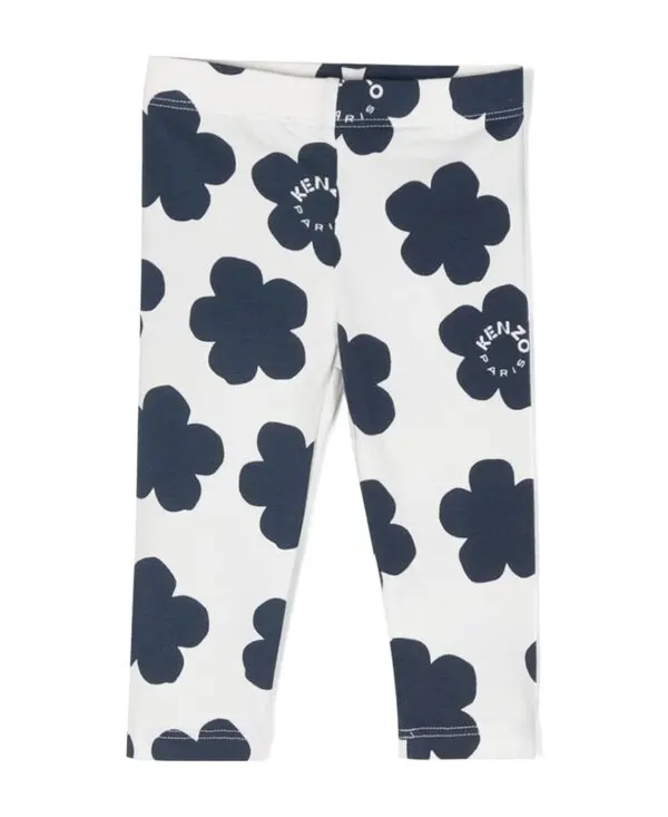 Kenzo Floral Print Leggings - White