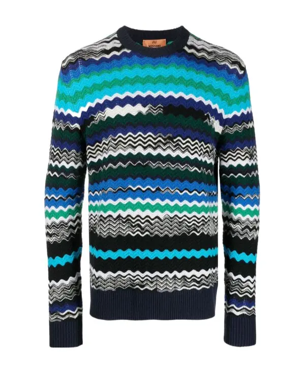 Missoni Zig-zag Woven Crewneck Knitted Jumper