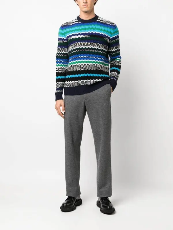 Missoni Zig-zag Woven Crewneck Knitted Jumper