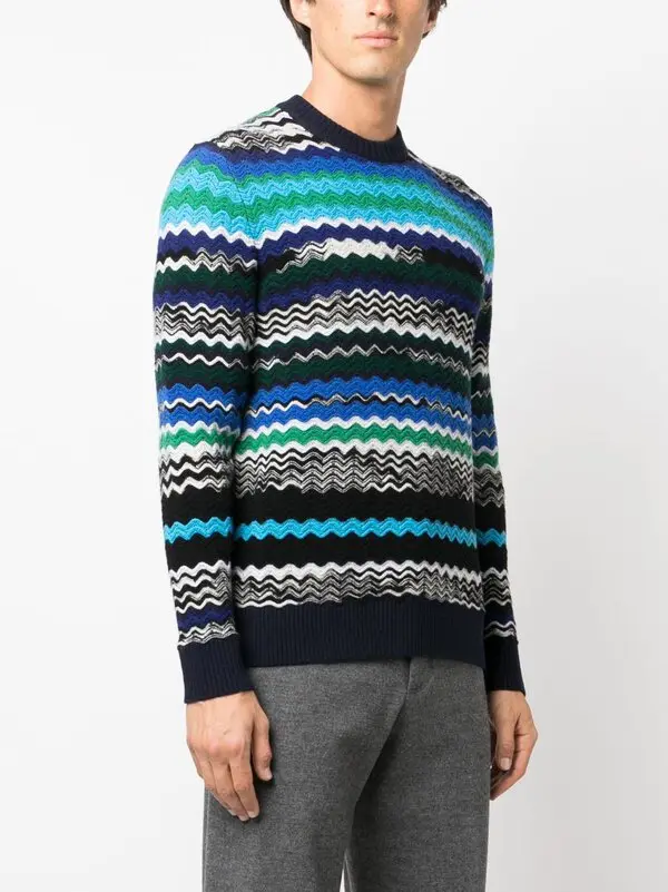 Missoni Zig-zag Woven Crewneck Knitted Jumper