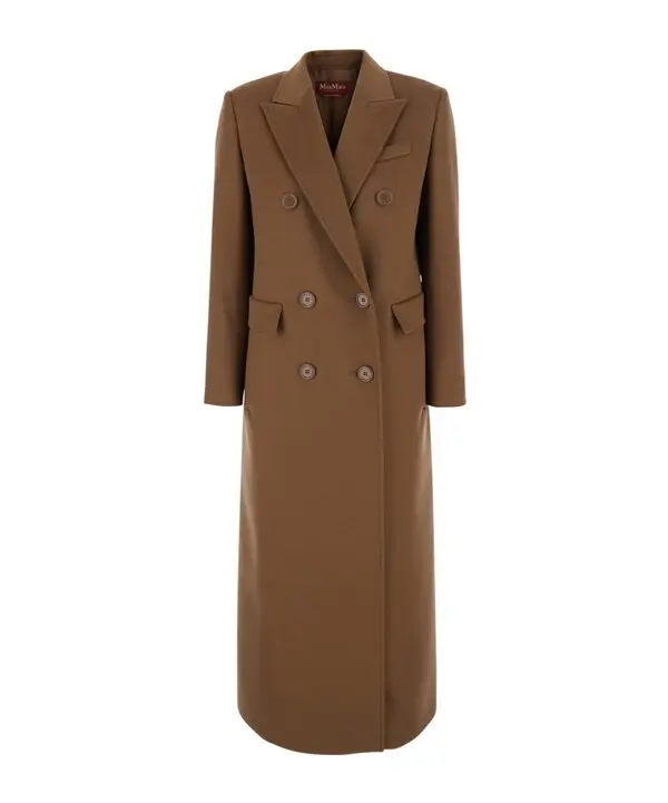 Max Mara Msteffige Double-breasted Coat - Brown