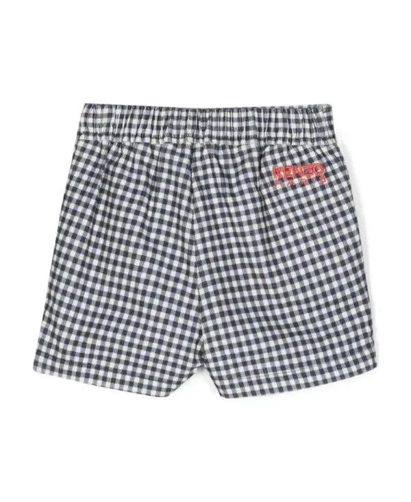 Kenzo Check-print Cotton Shorts