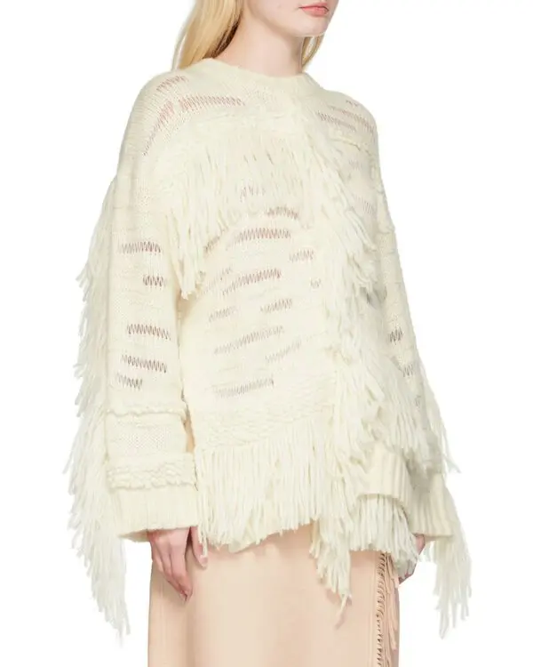 Stella McCartney Oversized Fringed Knitted Jumper