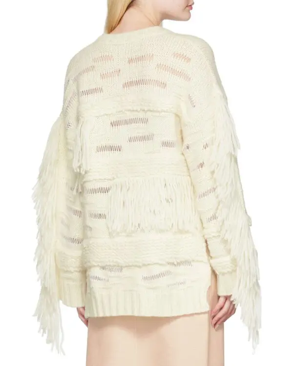 Stella McCartney Oversized Fringed Knitted Jumper