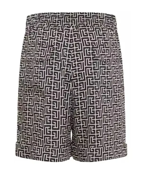 Balmain Monogram-print Bermuda Shorts
