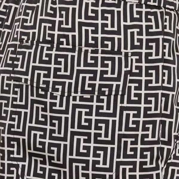 Balmain Monogram-print Bermuda Shorts