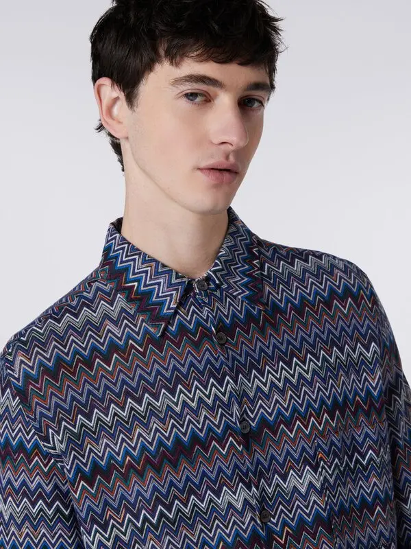 Missoni Chevron Printed Long-sleeved Shirt