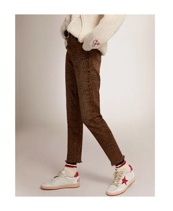 GOLDEN GOOSE Leopard Printed Skinny Jeans