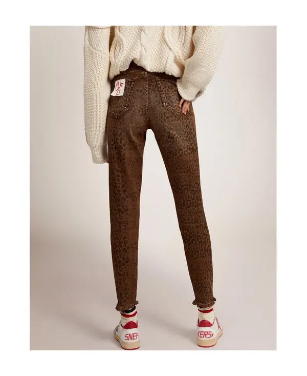 GOLDEN GOOSE Leopard Printed Skinny Jeans