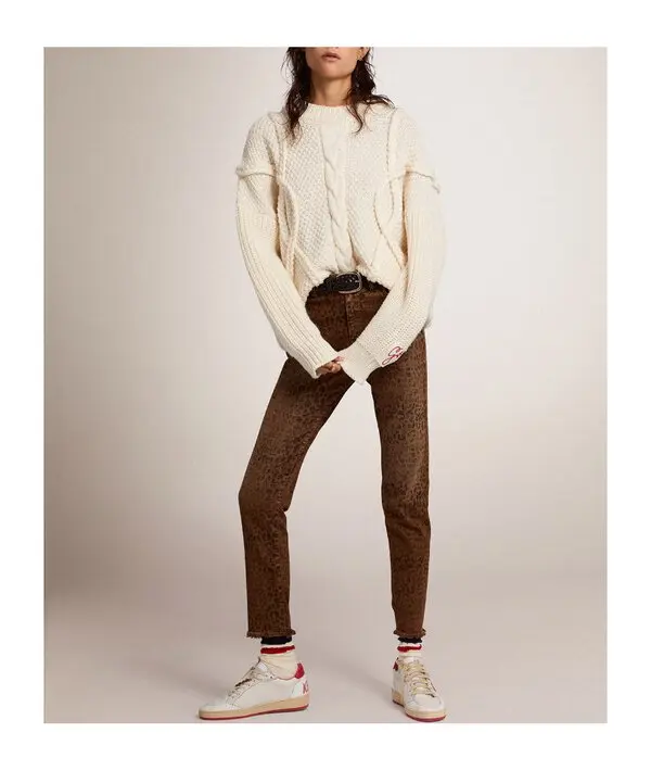 GOLDEN GOOSE Leopard Printed Skinny Jeans