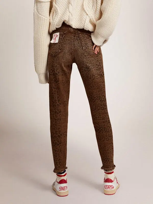 GOLDEN GOOSE Leopard Printed Skinny Jeans