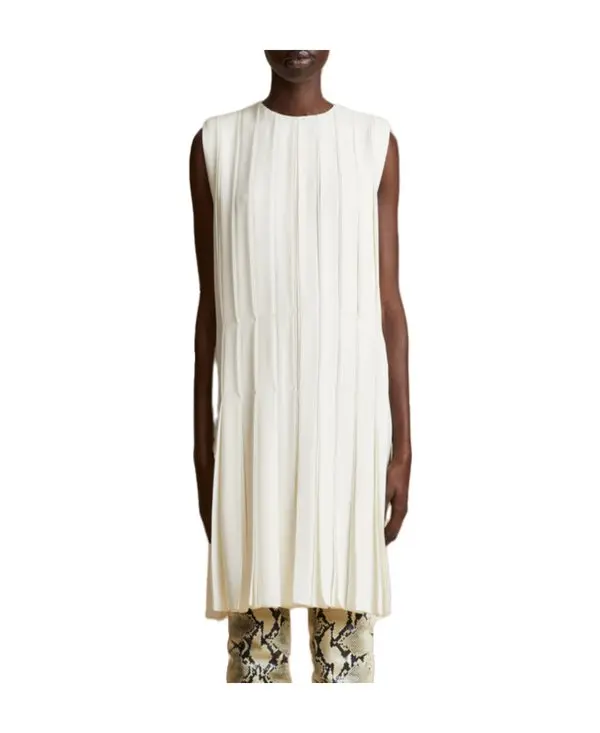 Khaite The Blaz Pleated Silk Minidress