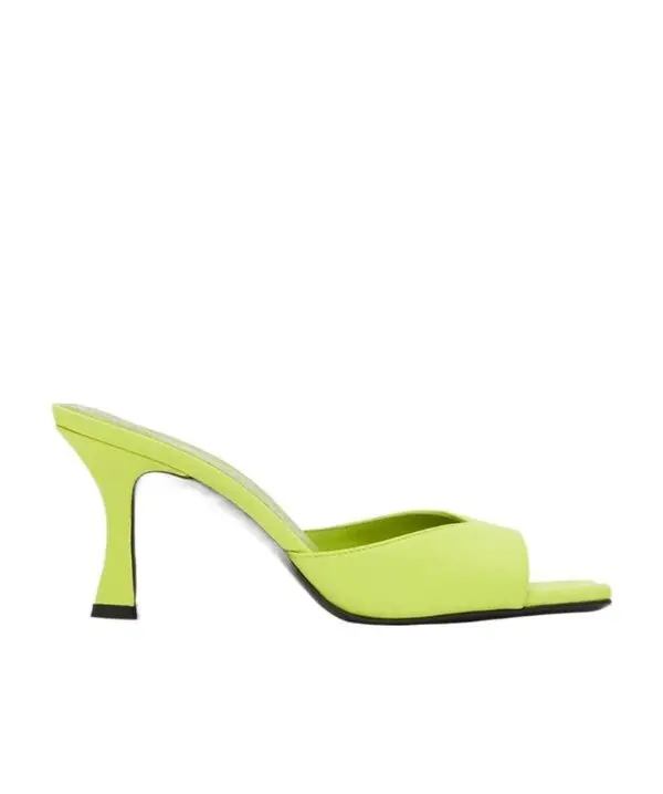 Attico Square-toe Leather Mules
