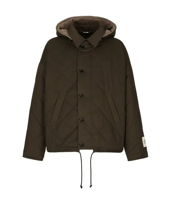 Dolce & Gabbana Dolce Gabbana Quilted Hooded Jacket - Black