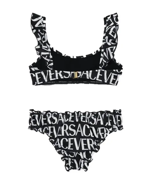 Versace All-over Logo-print Bikini Set