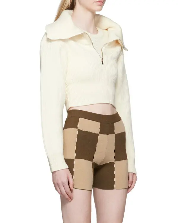 Jacquemus Risoul Double Collar Sweater - White
