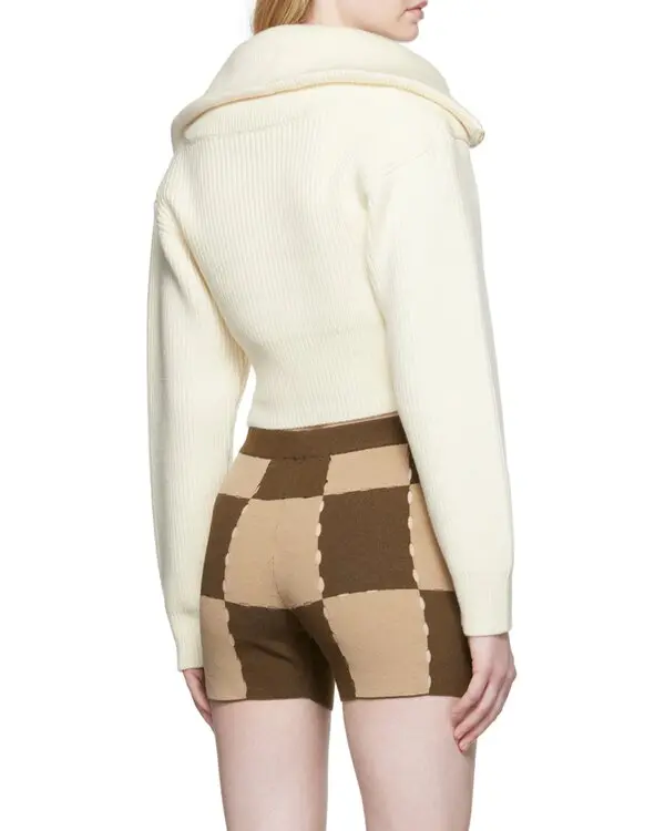 Jacquemus Risoul Double Collar Sweater - White