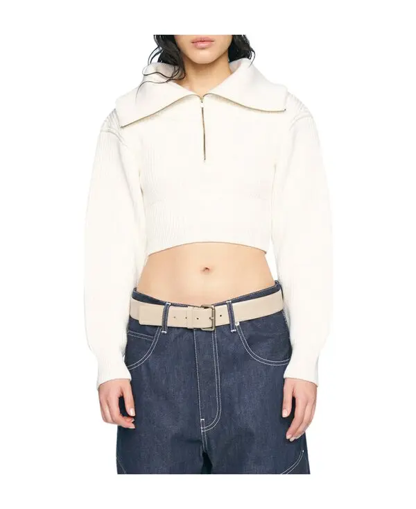 Jacquemus Risoul Double Collar Sweater - White
