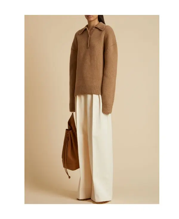 Khaite Bristol Polo-collar Ribbed Knitted Jumper