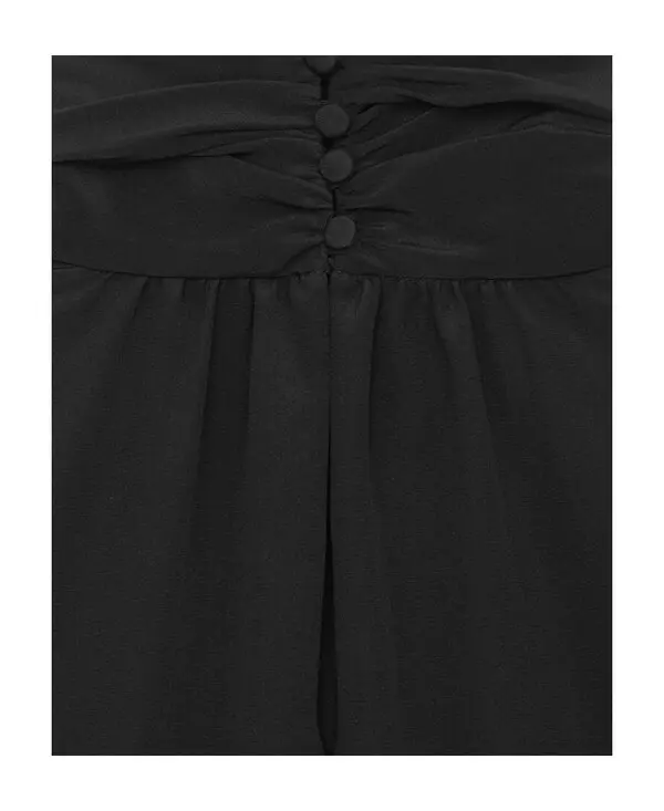 Saint Laurent High-neck Blouse In Crepe De Chine