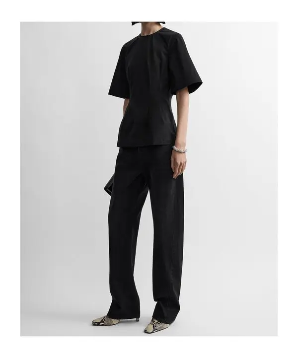 TOTEME Short-sleeved Top - Black
