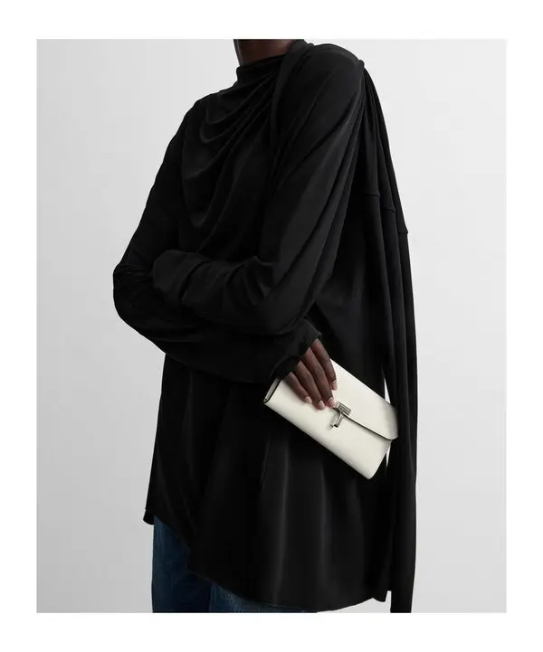 TOTEME Asymmetric Draped Blouse - Black