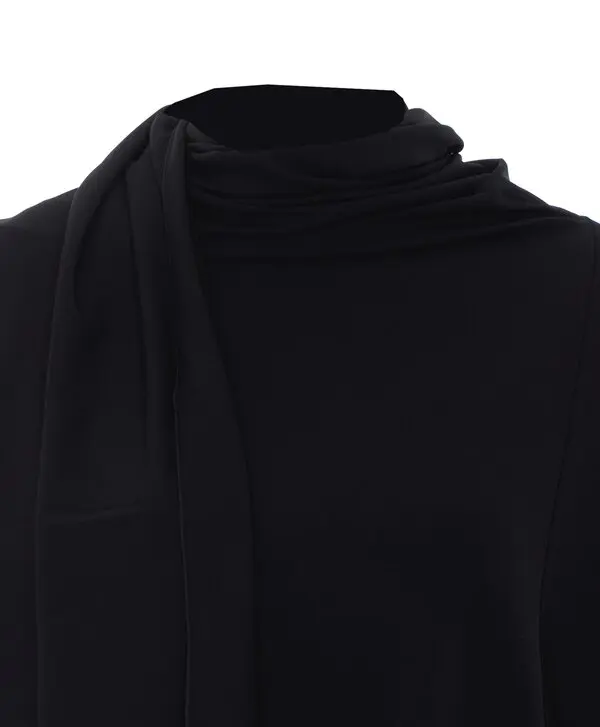 TOTEME Asymmetric Draped Blouse - Black