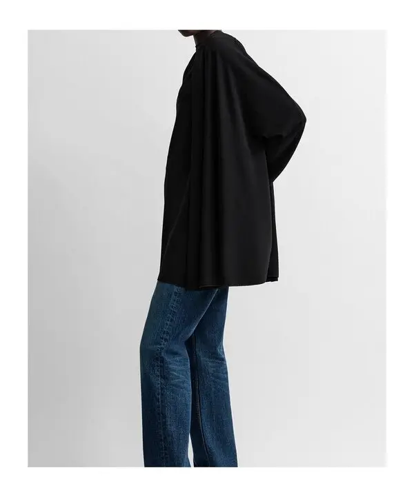 TOTEME Asymmetric Draped Blouse - Black