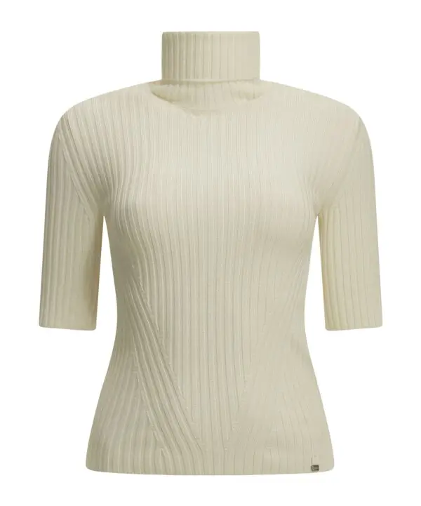 Herno Ribbed-knit Short-sleeve Sweater