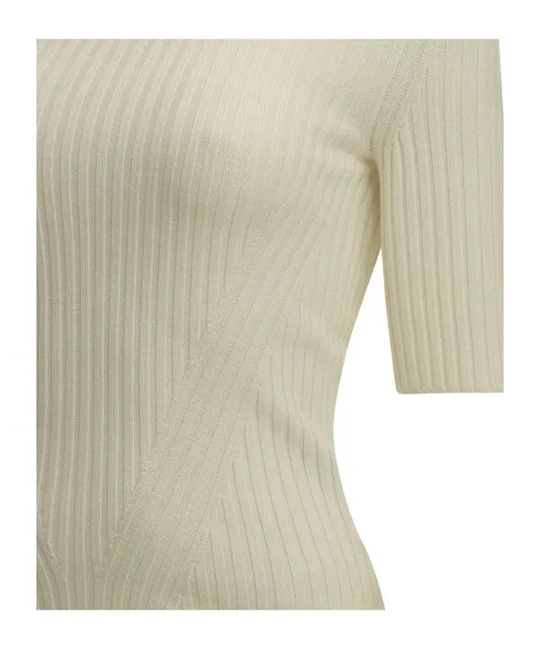 Herno Ribbed-knit Short-sleeve Sweater