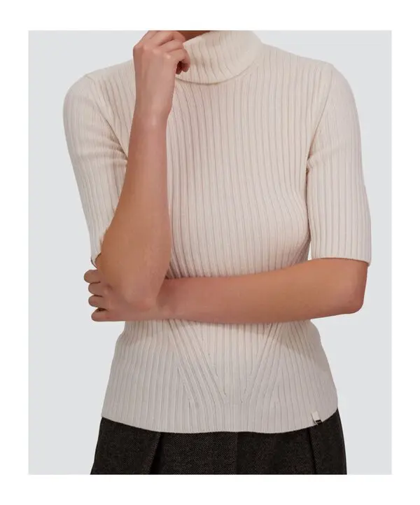 Herno Ribbed-knit Short-sleeve Sweater