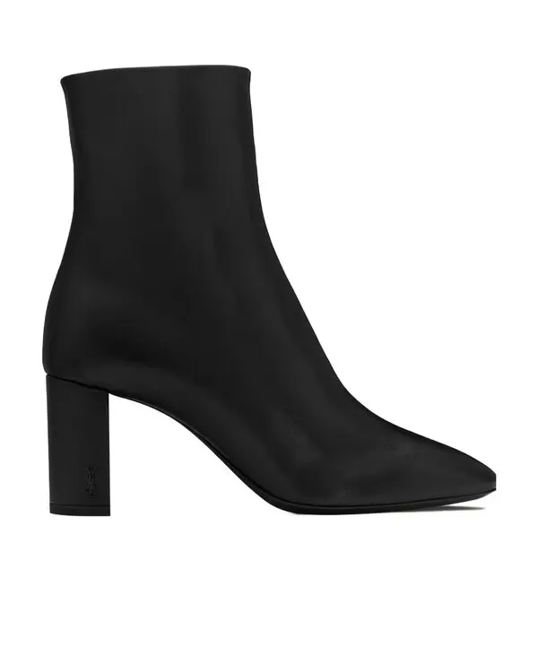 Saint Laurent Lou Almond Toe Ankle Boots - Black