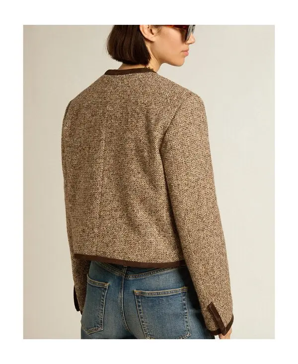 GOLDEN GOOSE Cropped Jacket With Button Fastening