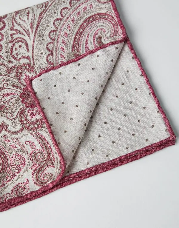 Brunello Cucinelli Motif-printed Finished Edge Pocket Square