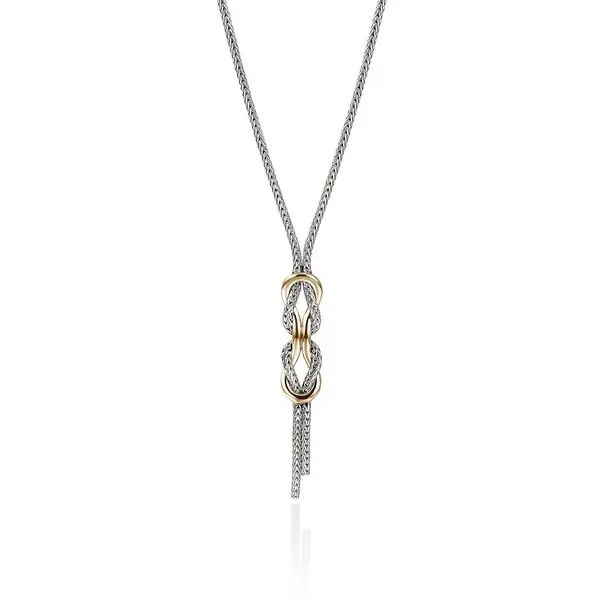 JOHNHARDY Infinite Love Knot Necklace, Gold 1.8mm