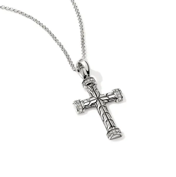 JOHNHARDY John Hardy Jh Essential Cross Pendant Diamonds