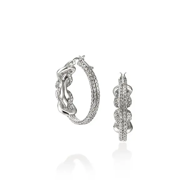 JOHNHARDY Infinite Love Knot Hoop Earrings 27.5mm