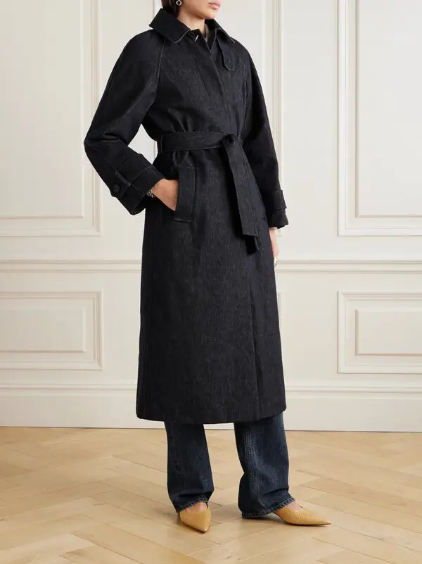 Brunello Cucinelli Belted Denim Windbreaker